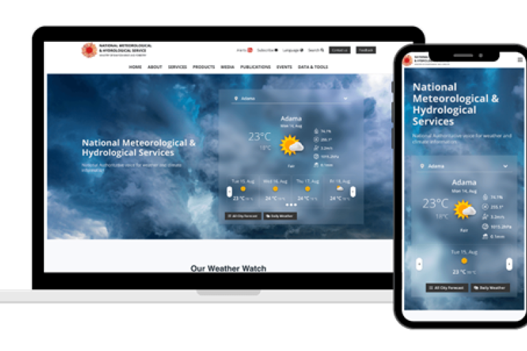 A Cutting-Edge Website Template for Weather and Climate Services in Africa